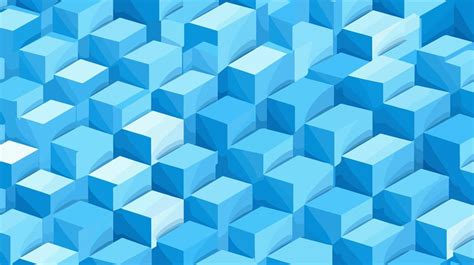 Seamless Blue Isometric Cube Pattern Background Premium Ai Generated Vector