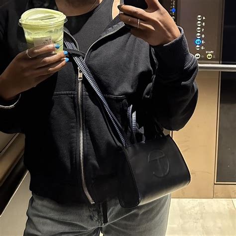 Telfar Mini Navy Bag With Dust Bag Telfar Mini Depop