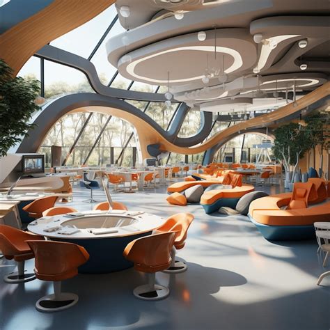 Premium Photo A University Classroom Modern Design Futuristic Style