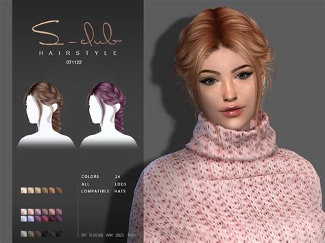 The Sims Resource Elegant Braid Hairstyle Jasmine 071123
