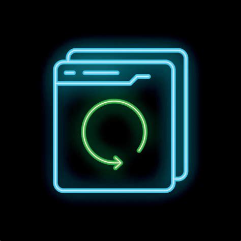 Neon Icon Of Website Page Showing Refreshing Symbol 52833057 Vector Art