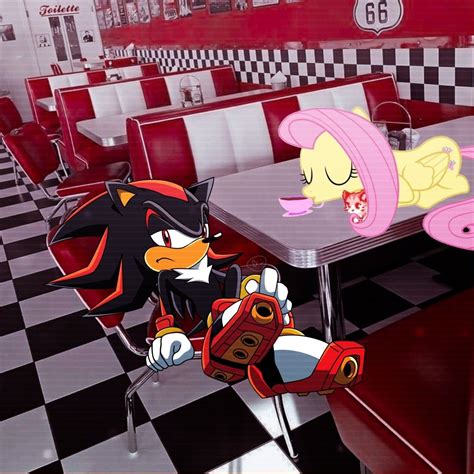 Fluttershy N Shadow 3 Shadow Theme Sonic Funny Shadow The Hedgehog