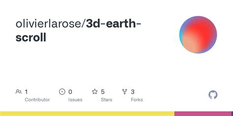 Github Olivierlarose 3d Earth Scroll