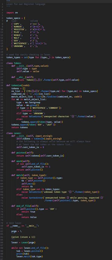 Solved 3 Deliverables Your Interpreter Should Be Written In