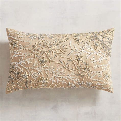 Beaded Natural Coral Lumbar Pillow By Pier 1 Imports