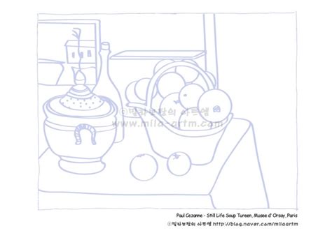 명화색칠하기 명화색칠공부 프린트자료세잔드가 네이버 블로그
