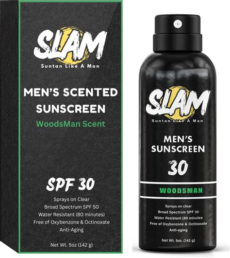 Slam Woodsman Mens Scented Sunscreen Spray Spf 30 Broad