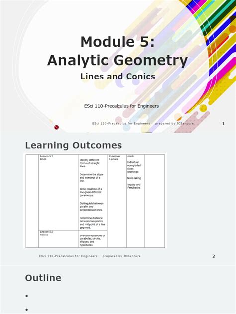 Module 5 Analytic Geometry Pdf Circle Analytic Geometry
