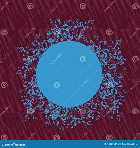 Disarrayed And Jumbled Musical Notes Icon Overlapping And Surrounding