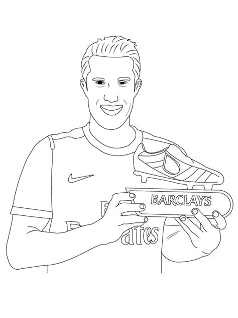 Robin Van Persie Coloring Pages Coloring Page
