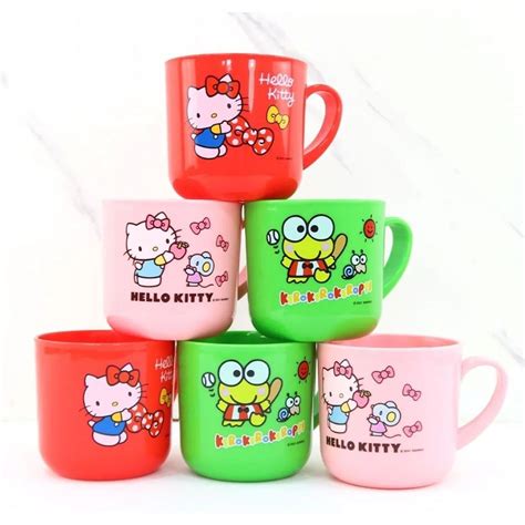 正版 三麗鷗 Hello Kitty Kt 大眼蛙 250ml 兒童水杯 杯子 兒童漱口杯 冷飲杯 水杯【家的拼圖】 蝦皮購物