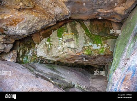 The Entrance Of Robbers Cave At Robbers Cave State Park In Wilburton
