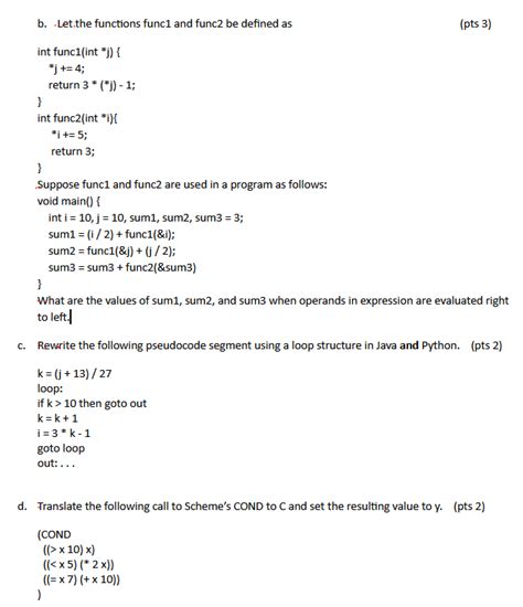 Solved B Let The Functions Func1 And Func2 Be Defined As