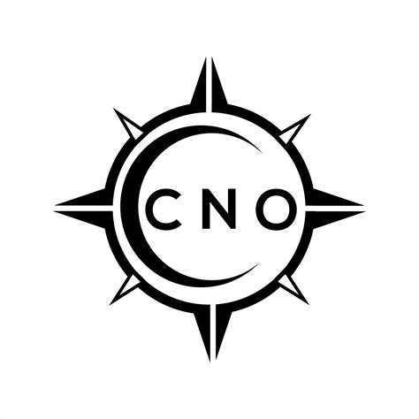 Cno Abstract Technology Circle Setting Logo Design On White Background
