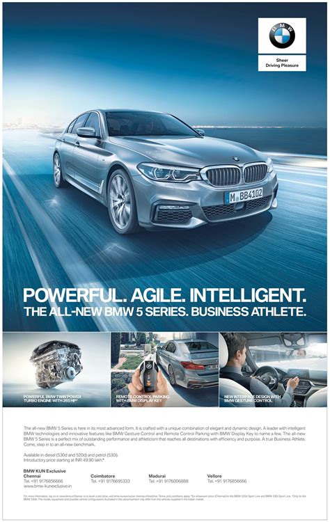 Bmw Powerful Agile Intelligent The All New Bmw 5 Series Ad Advert Gallery