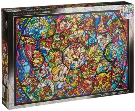 Gorgeous 1000 Piece Disney Stained Glass Art Jigsaw Puzzle Chip And Co