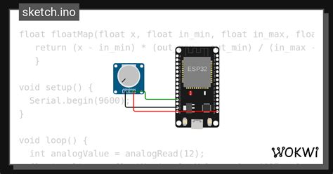 C188 Potentiometer Reading Wokwi ESP32 STM32 Arduino Simulator