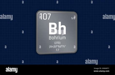 Bohrium Or Bh Element Periodic Table Animation On Grid Background Stock Video Footage Alamy