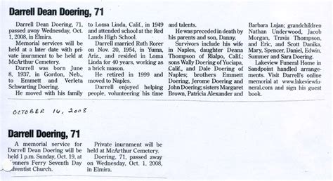 Doering Darrell Dean 1937 2008 New Obituaries
