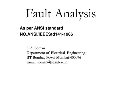 PPT Fault Analysis PowerPoint Presentation Free Download ID 3222355