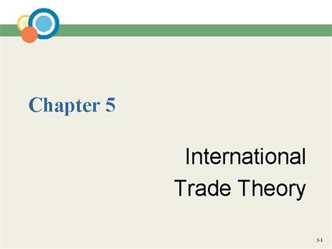 Chapter 5 International Trade Theory 5 1 Introduction