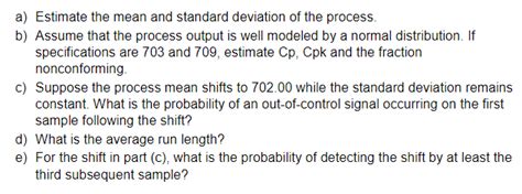 Solved Problem Control Charts For X And S Have Been Chegg