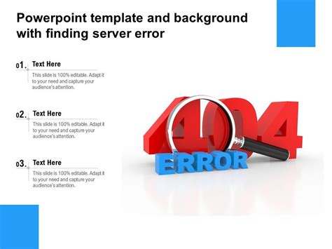 Powerpoint Template And Background With Finding Server Error Presentation Graphics
