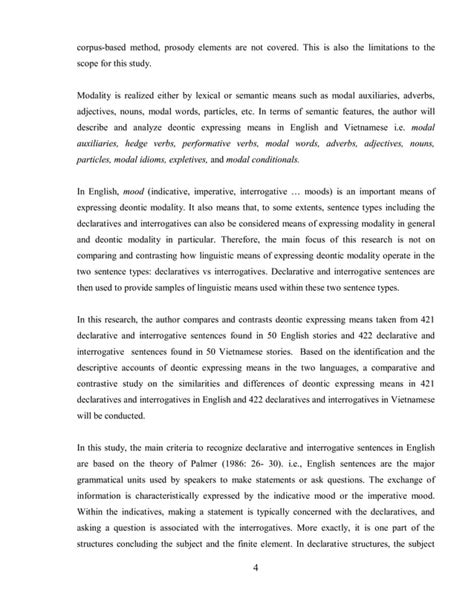 A Study On Deontic Modality Expressing Means In English And Vietnamese