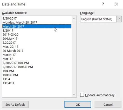 How To Insert The Current Date And Time In Word