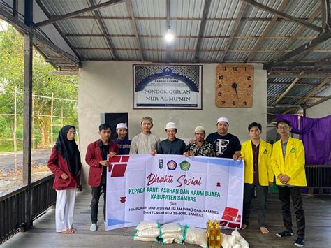 Forum Bem Se Kabupaten Sambas Laksanakan Kegiatan Bhakti Sosial Kepada