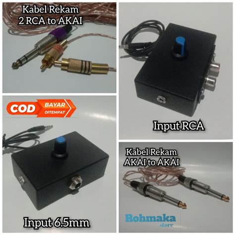 Jual Alat Rekam Mixer Ke Hp Kabel Rekam Jack Akai To 2 Dua Rca Akai