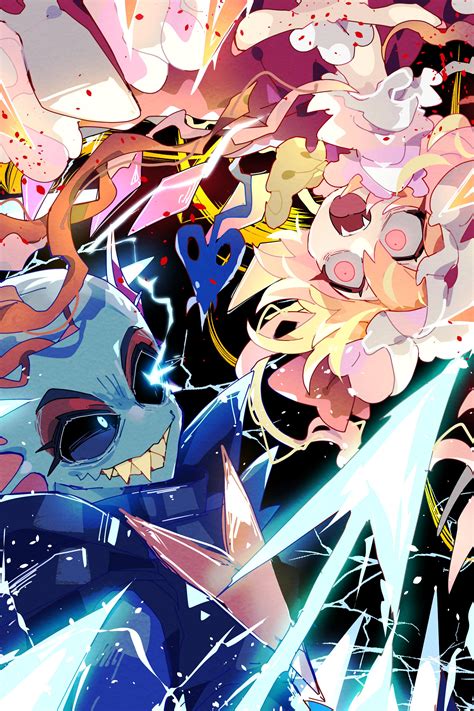 Flandre Scarlet Undyne And Undyne The Undying Touhou And 1 More