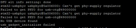 Solved Cant Get Phy Supply Regulator Failed To Get Phy Stmicroelectronics Community
