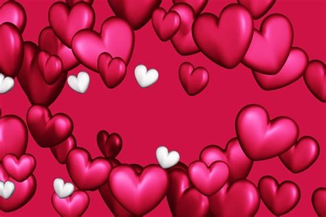 분홍색 배경에 분홍색과 흰색 볼륨 하트의 프레임 3d 렌더링 된 그림입니다 복사 공간 2월에 대한 스톡 사진 및 기타 이미지 2월 3차원 형태 공휴일 Istock