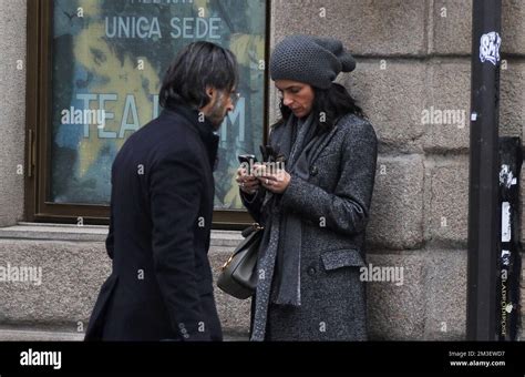 Milan 12 14 2022 Anna Valle Arrives Downtown With Her Husband Ulisse