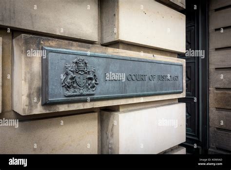 Sign Outside High Court Of Justiciary Supreme Criminal Court In