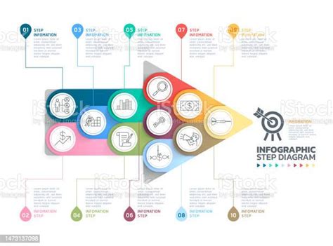 Infographic Arrow Template Background向量圖形及更多信息圖形圖片 信息圖形 俯拍 動作 Istock