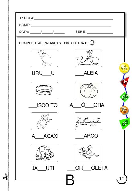 Sala Da Tia Fer Atividades Com A Letra B
