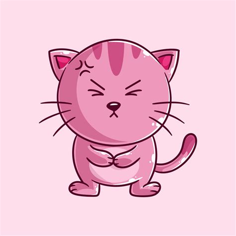 Cute Kitten Showing Angry Expression 23891043 Vector Art At Vecteezy