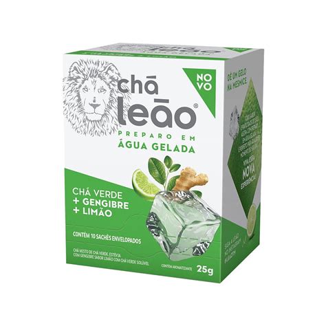 Chá Leão Verde Gengibre Limão Preparo em Água Gelada g Consul Cooperativa