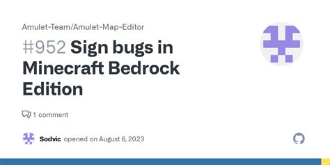 Sign Bugs In Minecraft Bedrock Edition · Issue 952 · Amulet Team