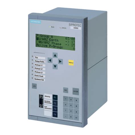 Siemens Siprotec 4 User Manual Pdf Download Manualslib