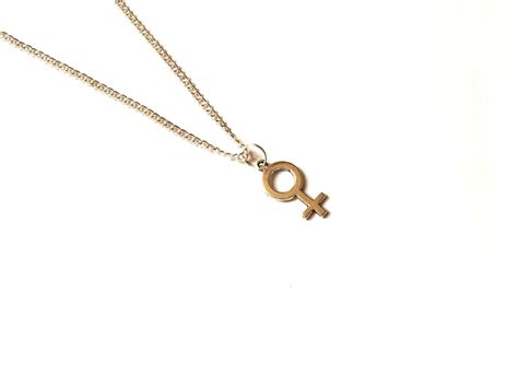 Female Symbol Necklace Feminist Necklace By Craftchemytshop