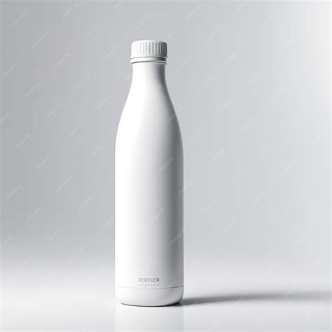 White Bottle Mockup Isolated White Background Premium Ai Generated Image