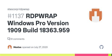 RDPWRAP Windows Pro Version Build Issue Stascorp Rdpwrap GitHub