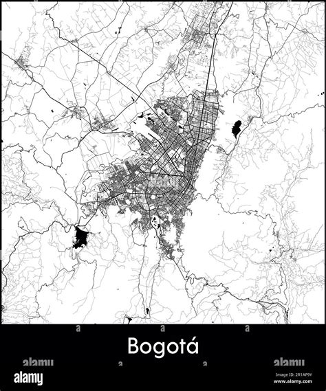 City Map South America Colombia Bogota Vector Illustration Stock Vector