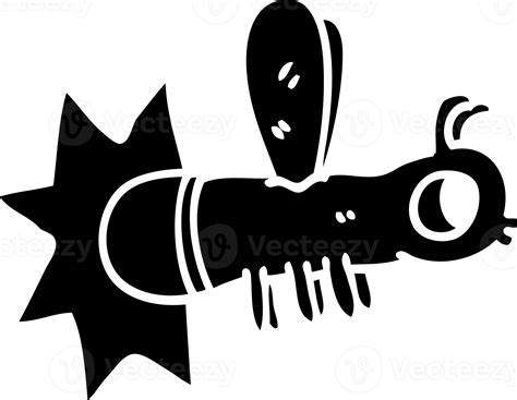 Line Drawing Cartoon Glow Bug Solid Black Icon 45456027 Png