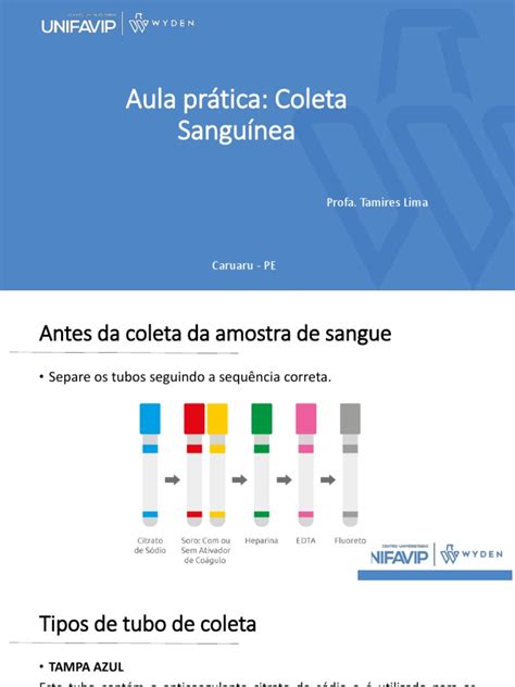 Aula Prática Coleta Sanguínea Pdf Sangue Remédio