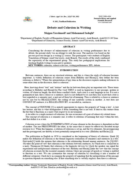 J Basic Appl Sci Res 2 1 17 19 2012 Pdf Semantics