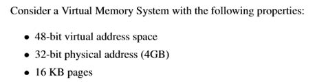 Solved Consider A Virtual Memory System With The Following Chegg